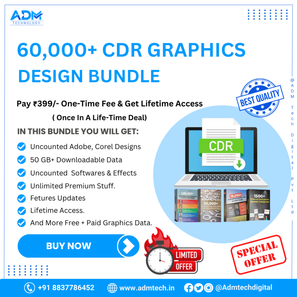60,000+ Digital Graphics Design CDR Files Bundle - ADMTech Digital ...